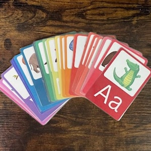 The Alphabet Flash Cards or Wall Decor, Animal Themed Abc Cards for ...