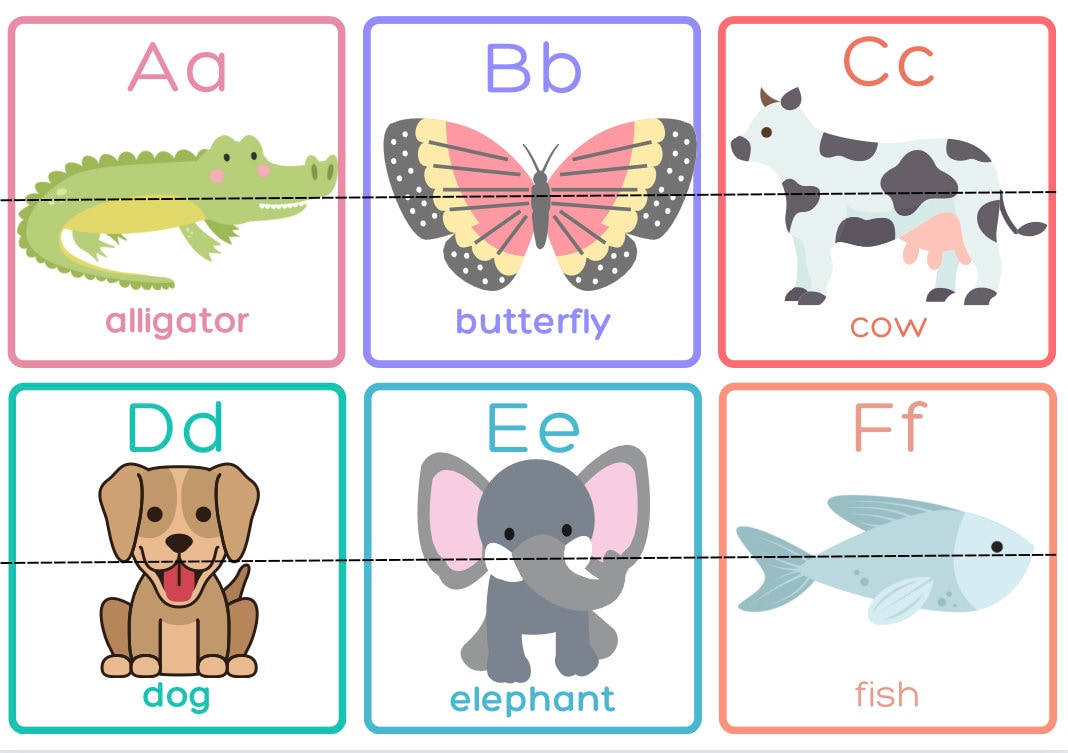 ABC Animal Matching Game for Kids, Help Kids Learn Their Abc's While ...