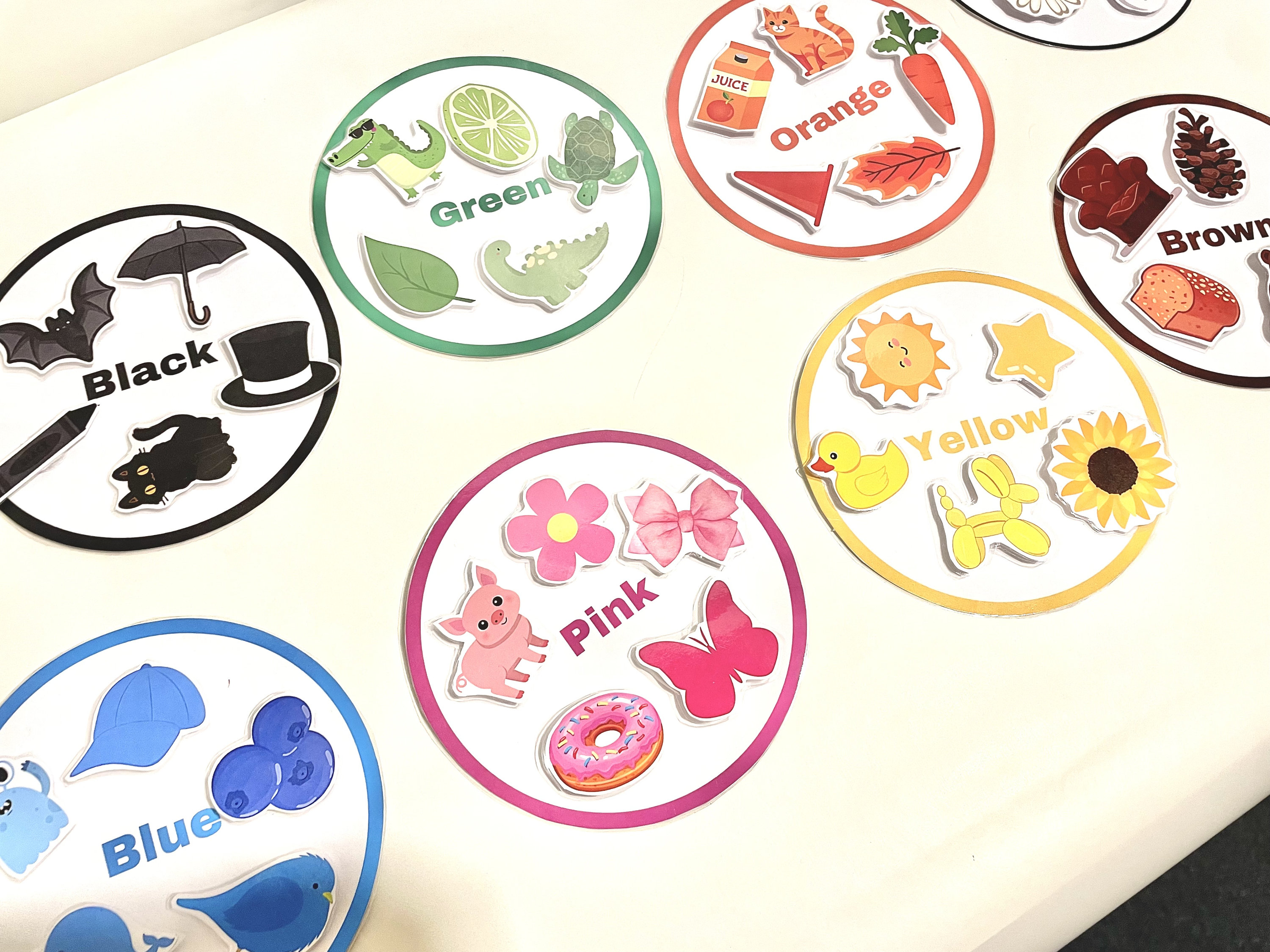 Match the Color, Picture Game for Kids, Orange, Red, Yellow, Blue ...