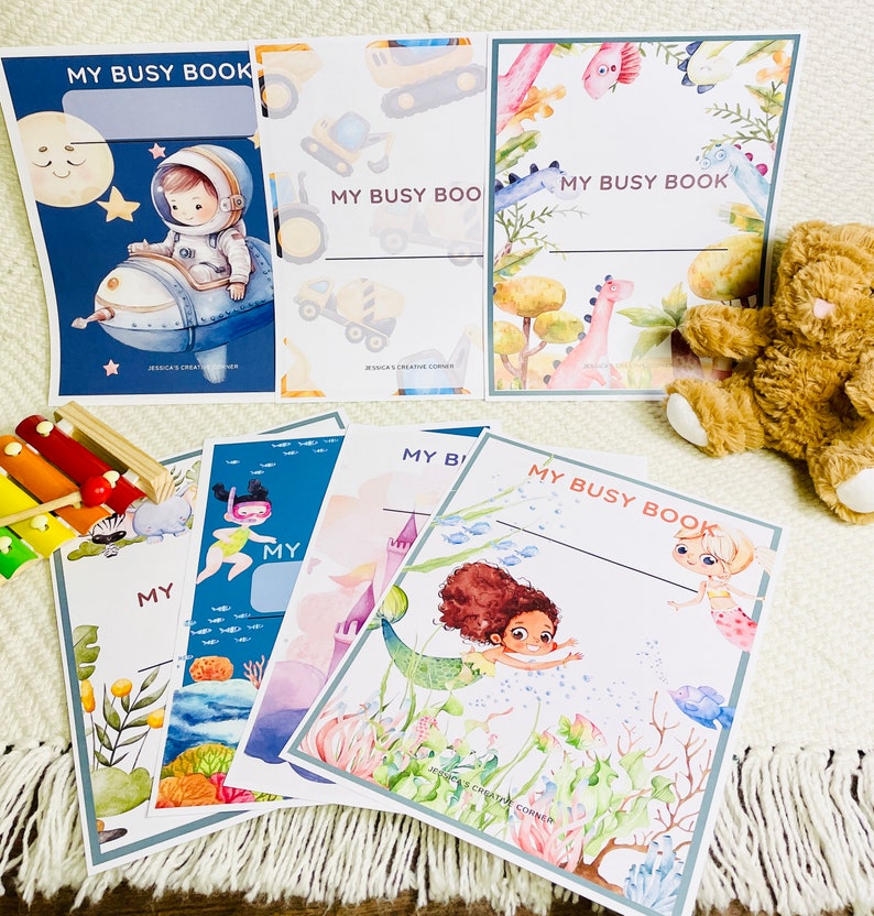 13 Busy Book Cover Pages for Kids, Make Learning Fun, Child Can ...