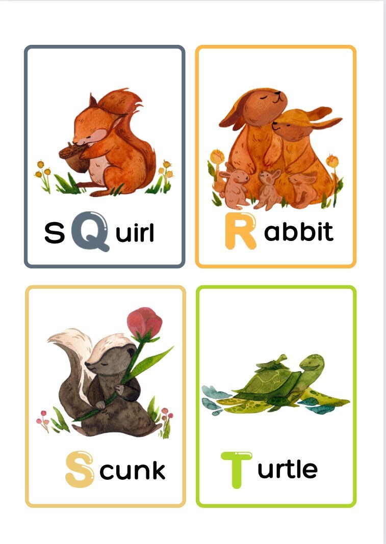 A for Alligator Alphabet Cards for Learning and Classroom Decor ...