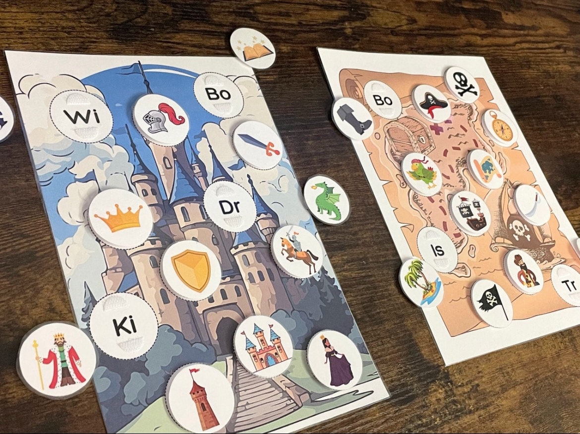 Matching Games for Kids to Learn Spelling, Pirates, Underwater ...