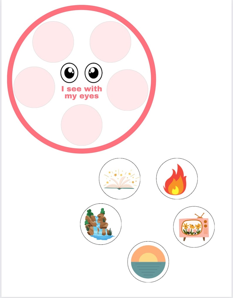 Learning My 5 Senses Game for Kids, Fun and Colorful Way to Teach Kids ...