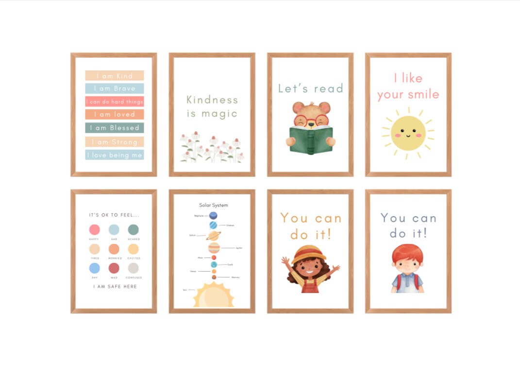 Learning Posters for Kids Months of the Year Telling Time - Etsy
