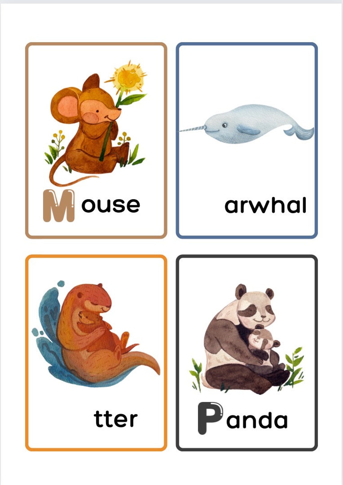 A for Alligator Alphabet Cards for Learning and Classroom Decor ...