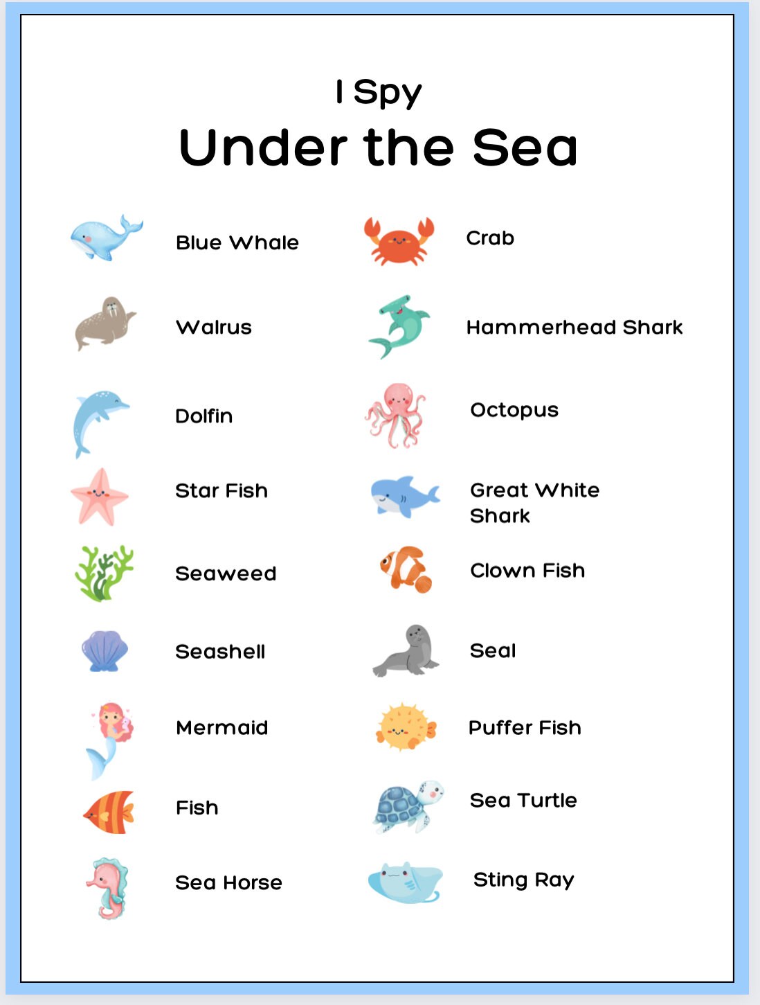 14 Fun I Spy Games for Kids Learning Matching Skills Fairy - Etsy Australia