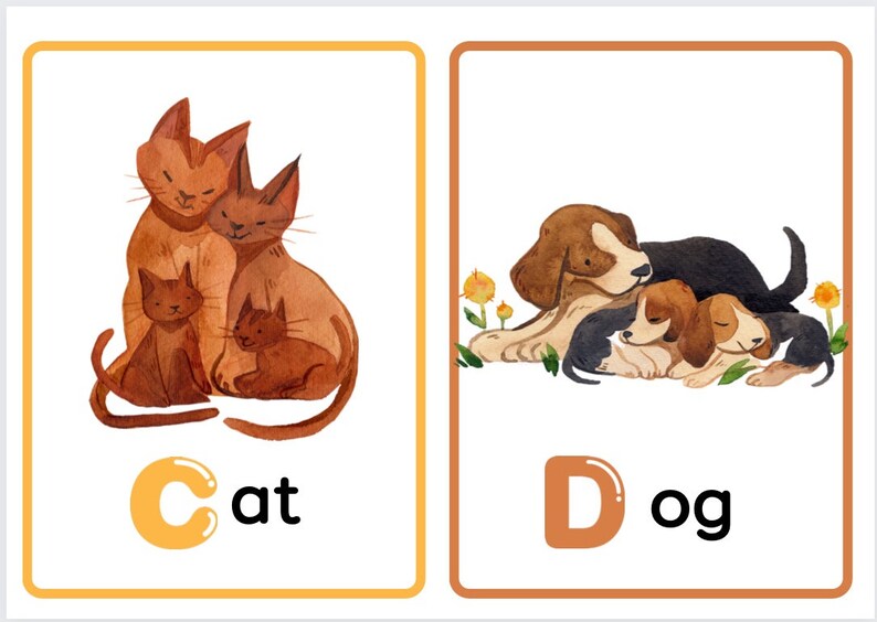 A for Alligator Alphabet Cards for Learning and Classroom Decor ...