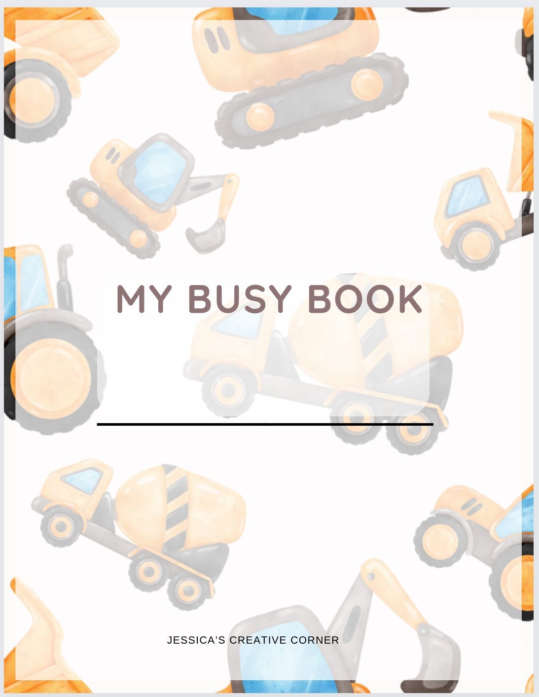 13 Busy Book Cover Pages for Kids, Make Learning Fun, Child Can ...