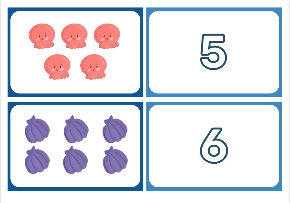 Math Matching Games for Kids Learning Activity Teaching Kids - Etsy