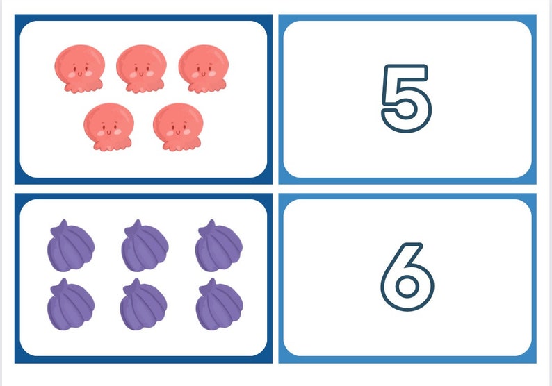 Math Matching Games for Kids Learning Activity Teaching Kids - Etsy