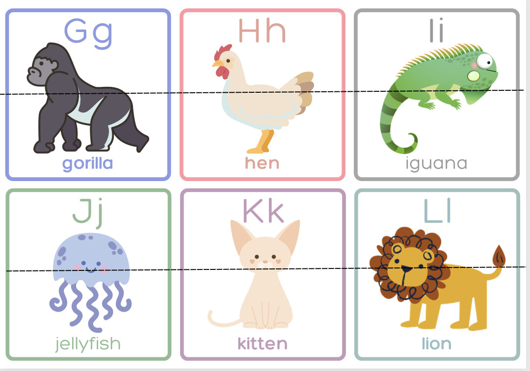 ABC Animal Matching Game for Kids, Help Kids Learn Their Abc's While ...