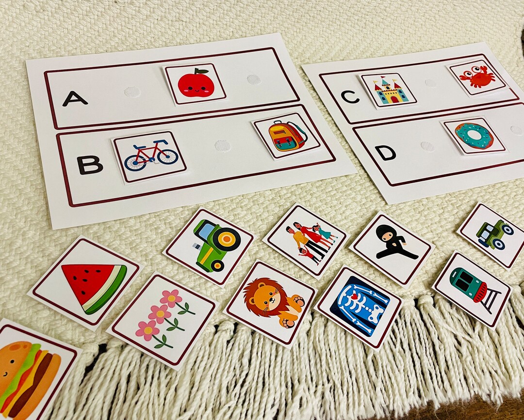 What Does It Start With, Matching Game for Kids, Help Kids Match ...