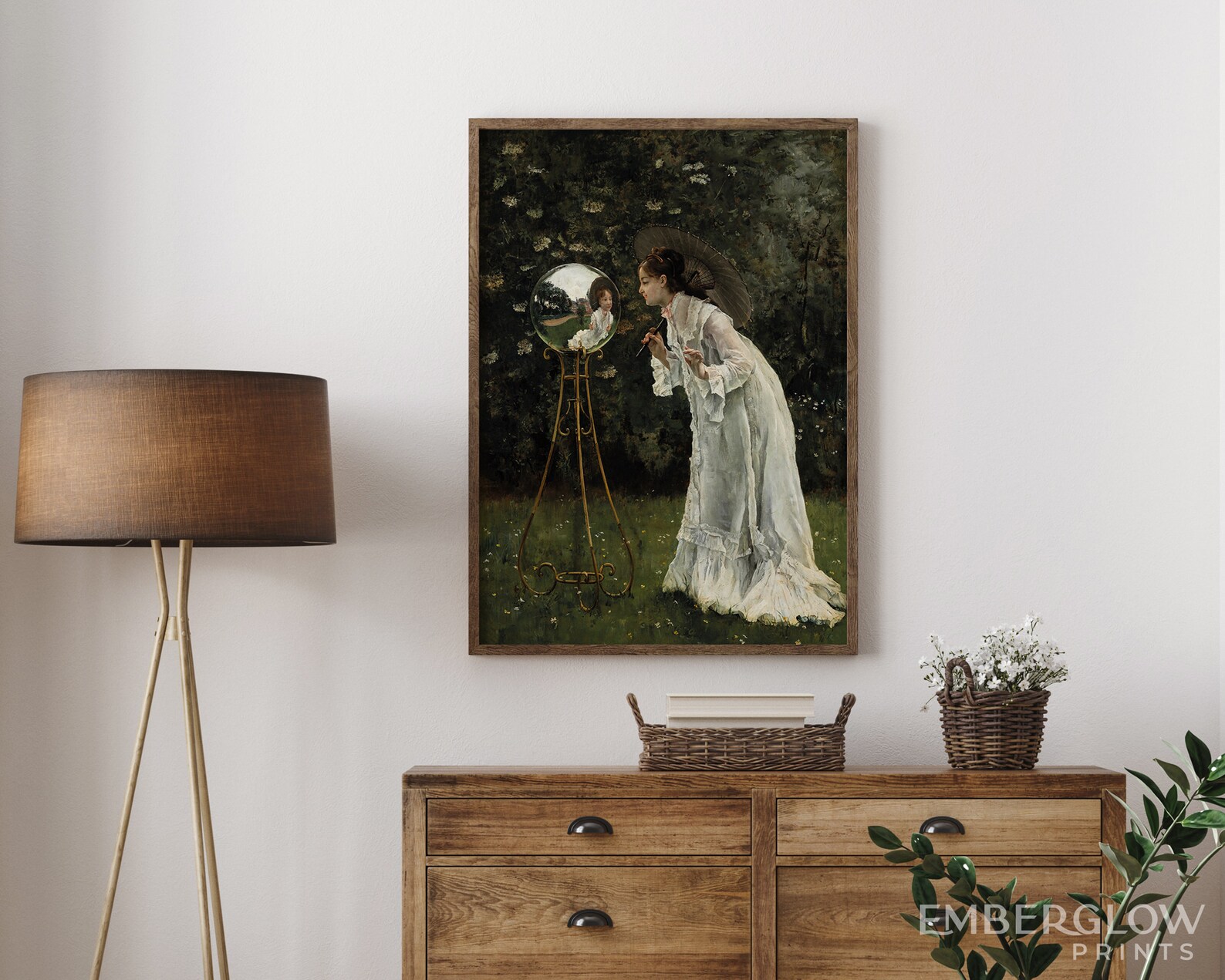 Whimsical Woman Reflection / Dark Moody Victorian Garden Portrait ...