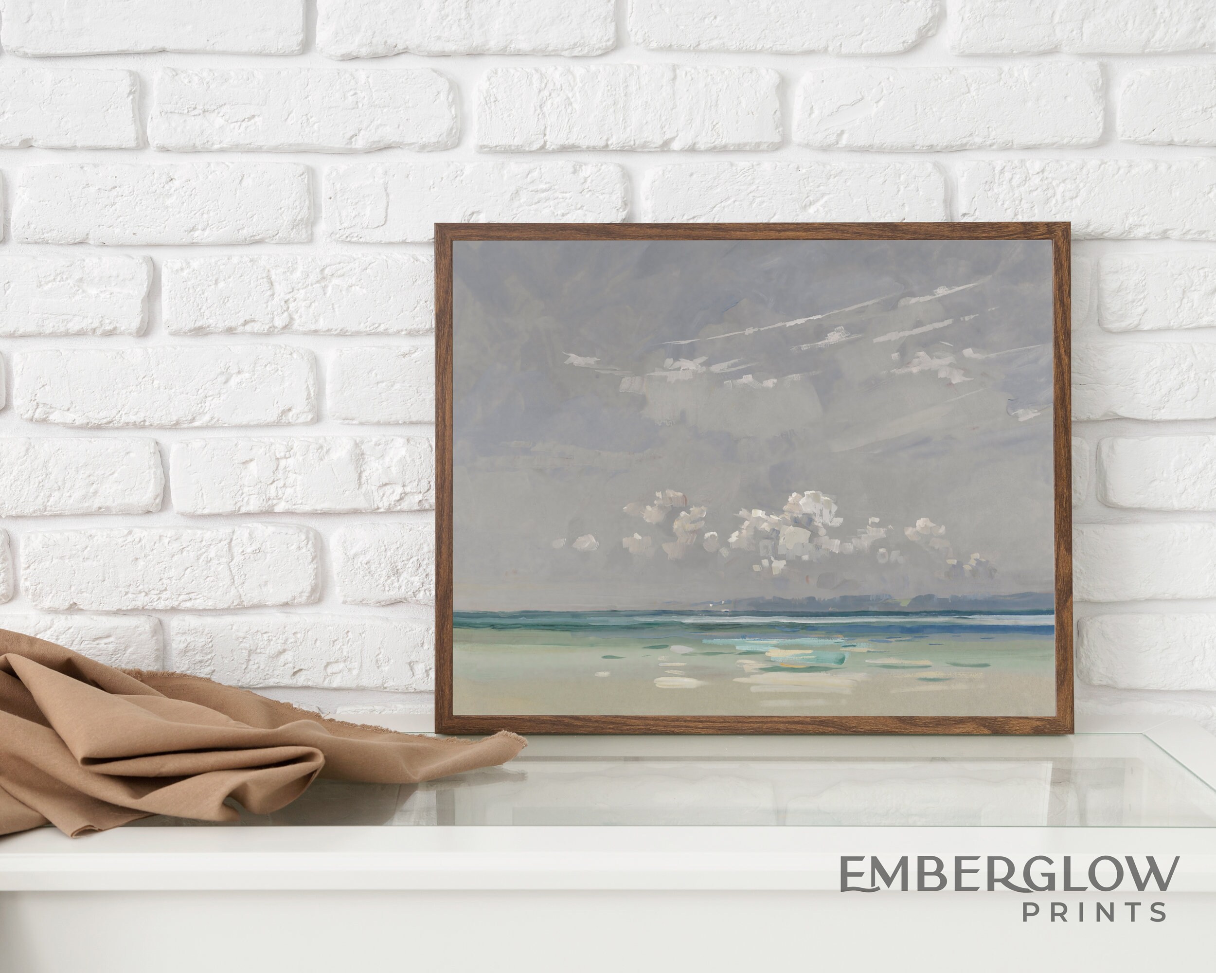Minimal Beach / Ocean Waves Coastal Home Decor / Moody - Etsy