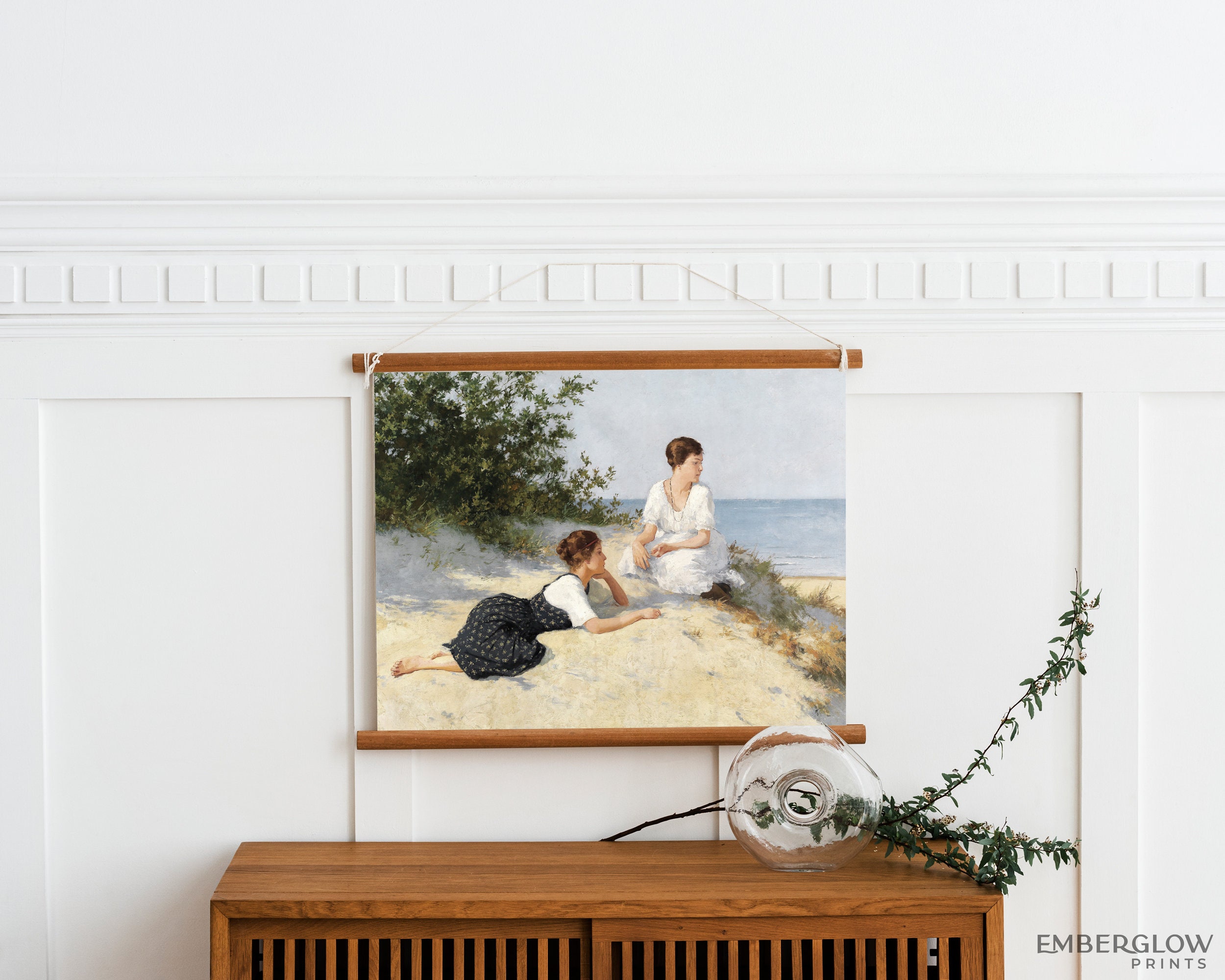 Sand Dunes Beach Day / Airy Coastal Seaside Ocean Decor / Antique ...