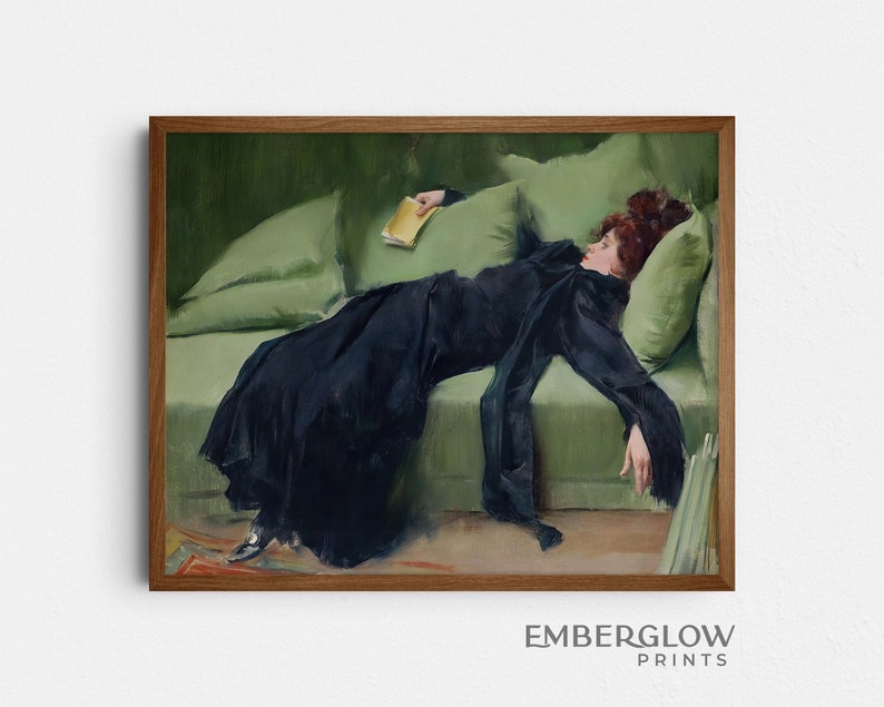 Resting Victorian Woman / Moody Decor / Antique Female Portrait ...