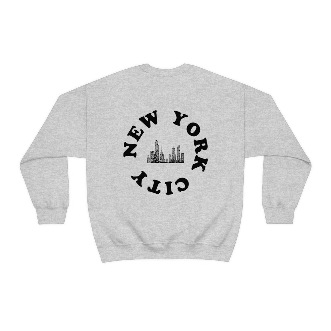 NEW YORK CITY Back Design Crew Neck, Unisex Crewneck Sweatshirt ...