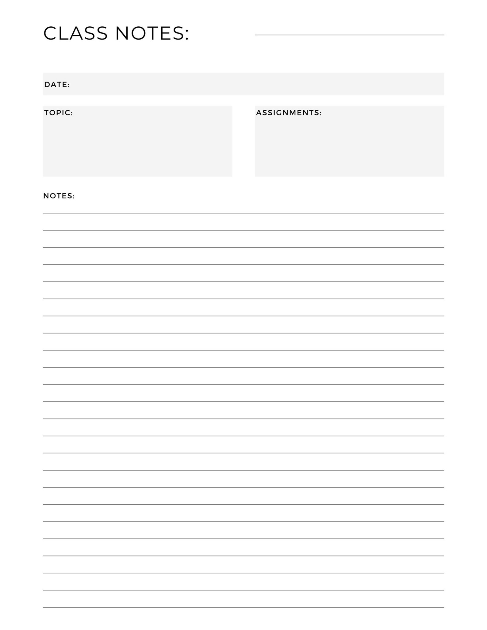 Printable Classroom Notes - Etsy