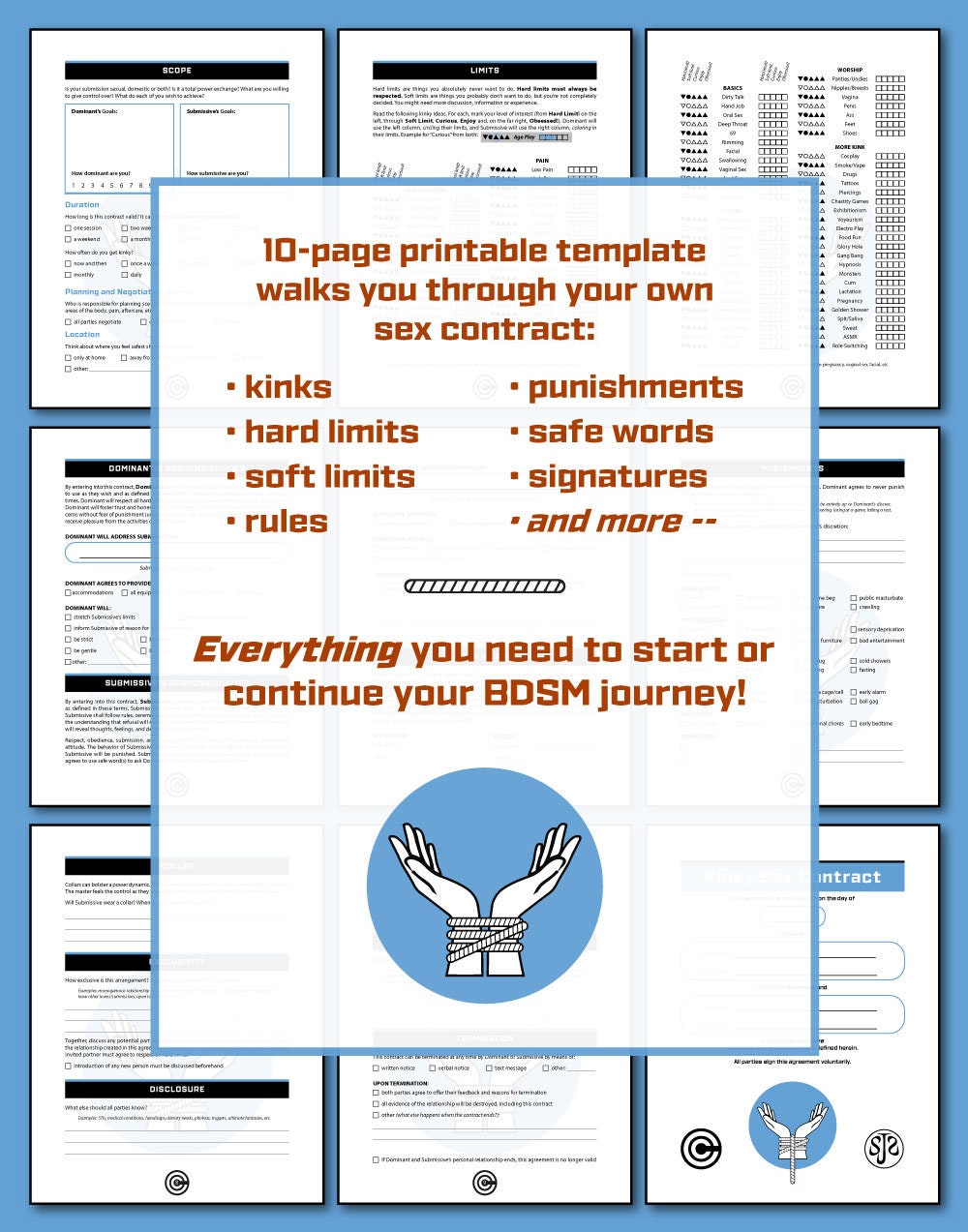 Printable Kinky BDSM Contract for Beginners and Experts - Etsy