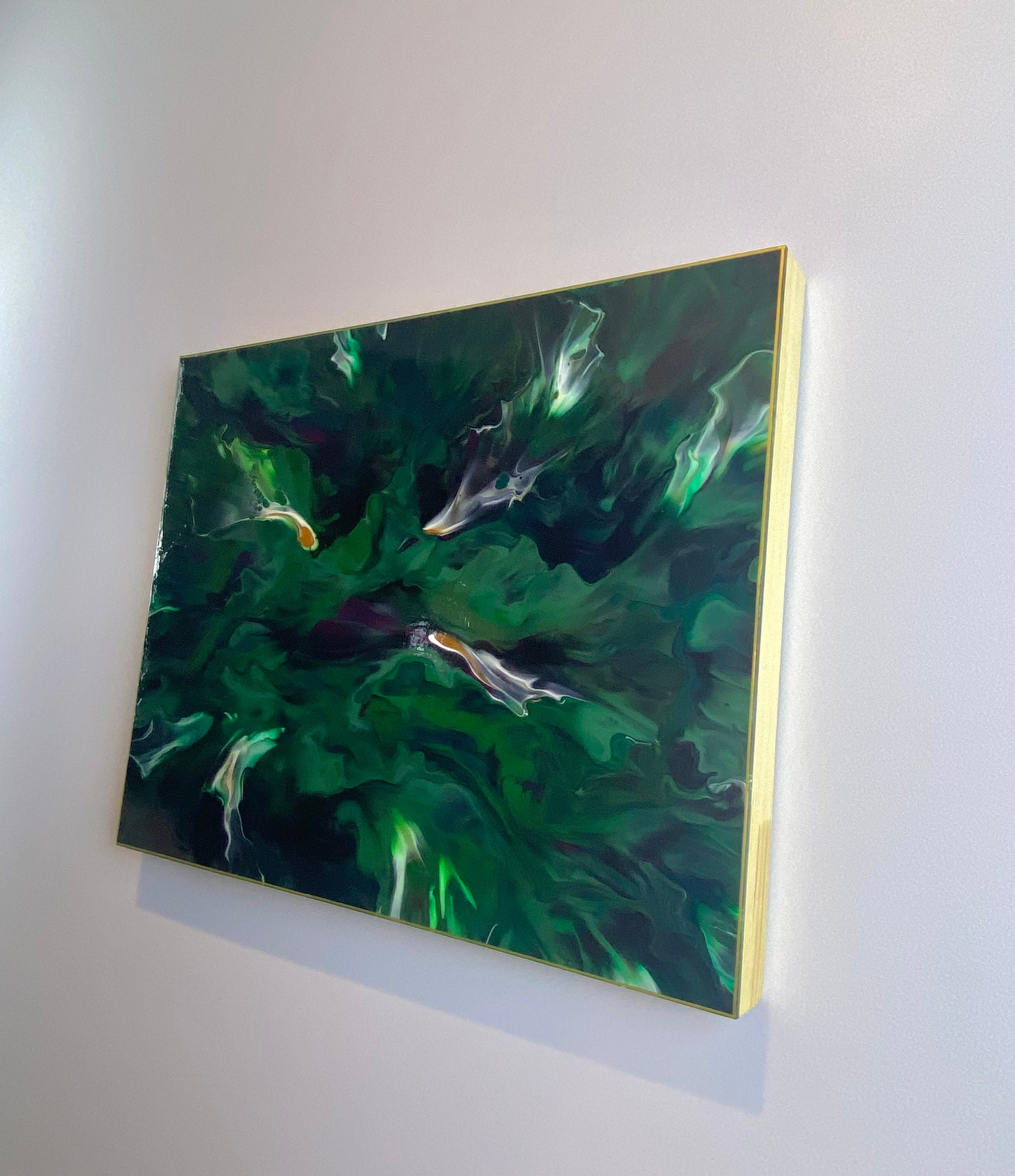 Forest Inspired Green Abstract Art, “floresta” Fluid Acrylic Painting ...