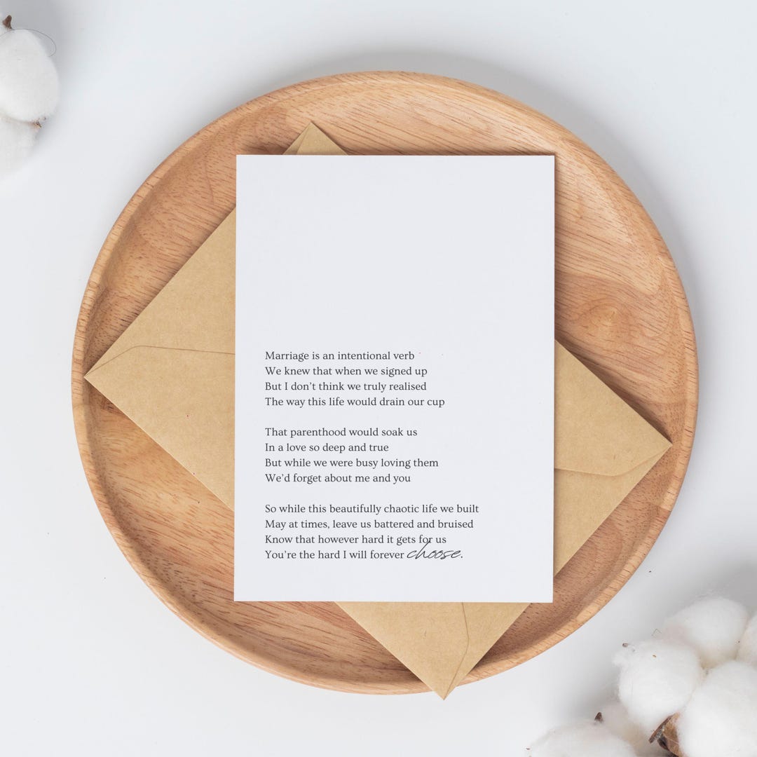 Forever the Hard I Choose. A Love Letter to Parenthood. (print-at-home ...