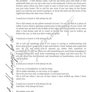 It Will Always Be Ok. A Promise Poem to Your Child. - Etsy
