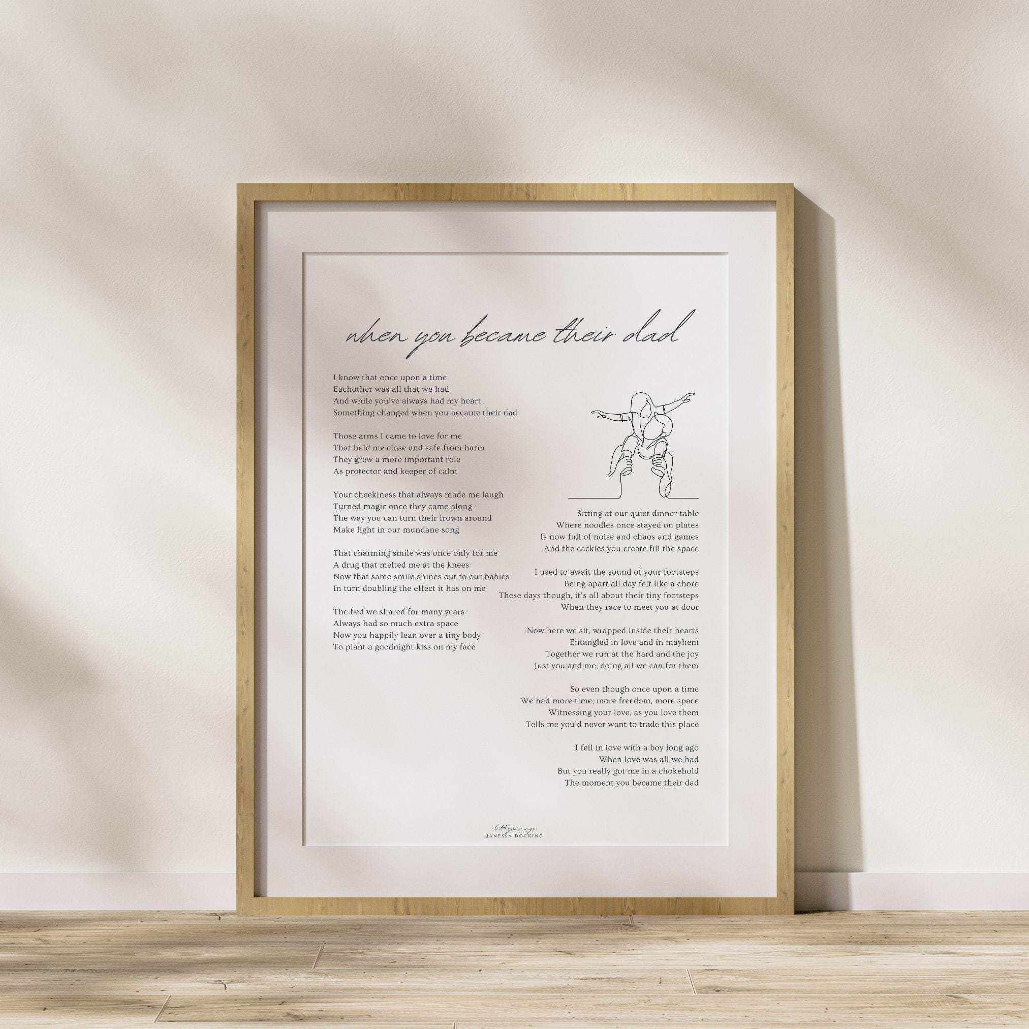 When You Became Their Dad. A Fathers Day Piece. - Etsy