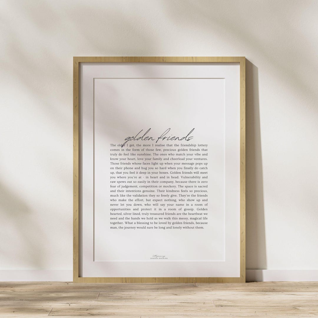 Golden Friend. A Love Letter to Those Special Few. - Etsy