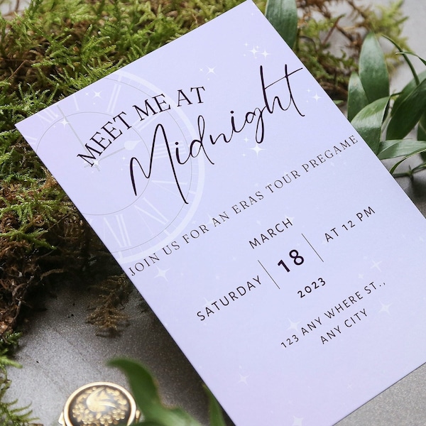 Meet Me at Midnight Invitation - Etsy