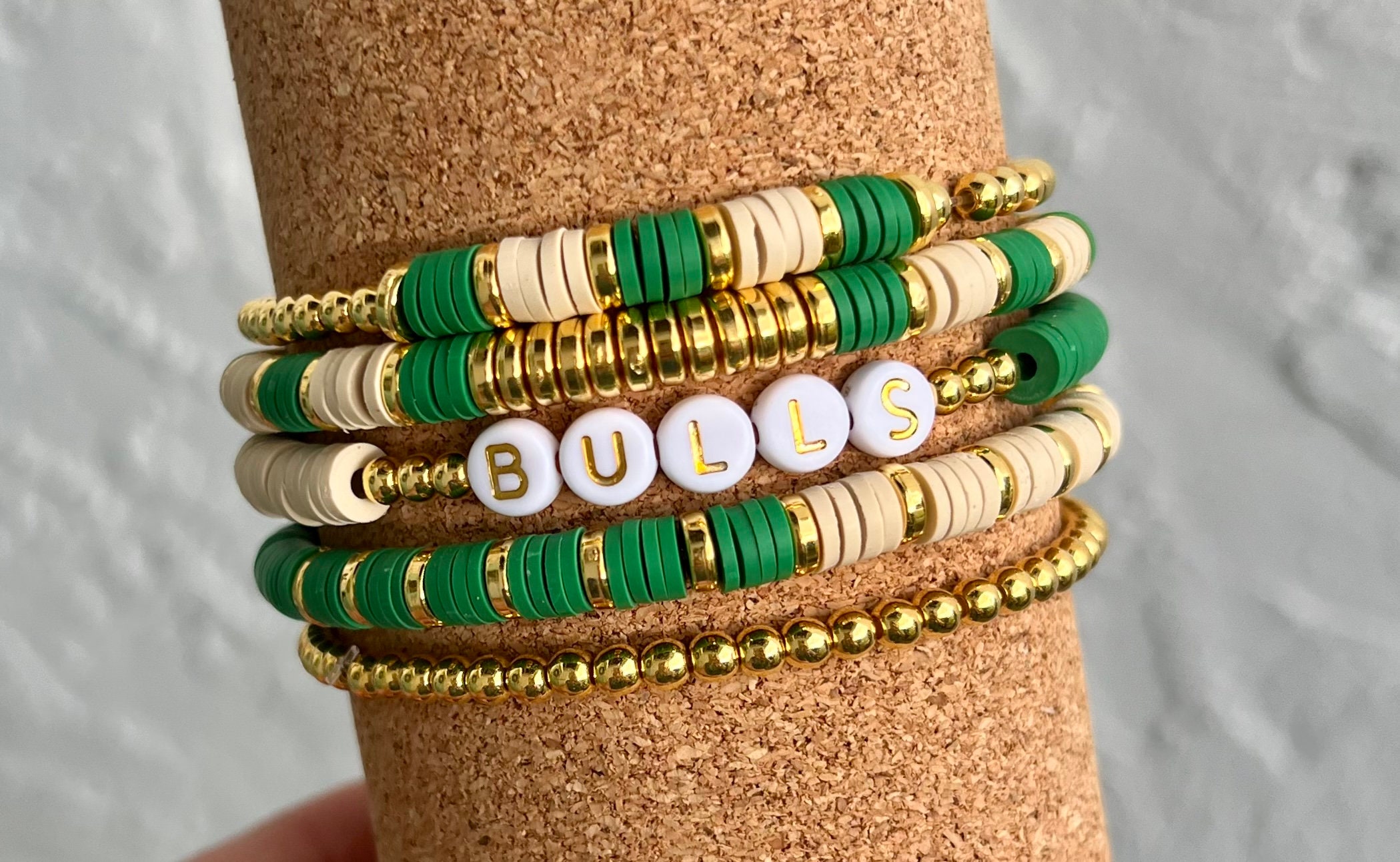 USF Bulls Stacked Bracelets - Etsy