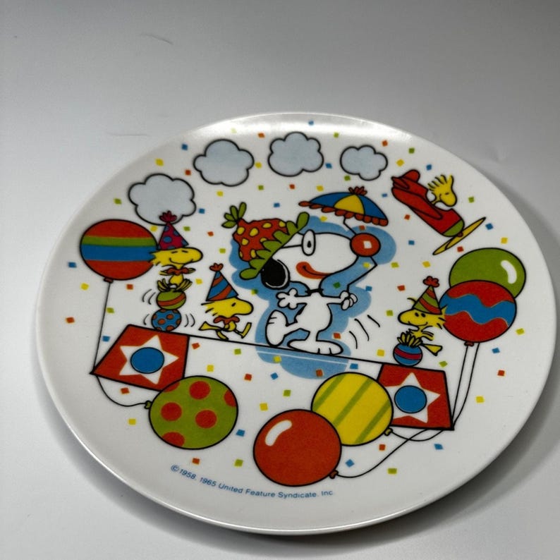 Peanuts, Snoopy Birthday Circus Melamine Plates, 7 Inches - Etsy