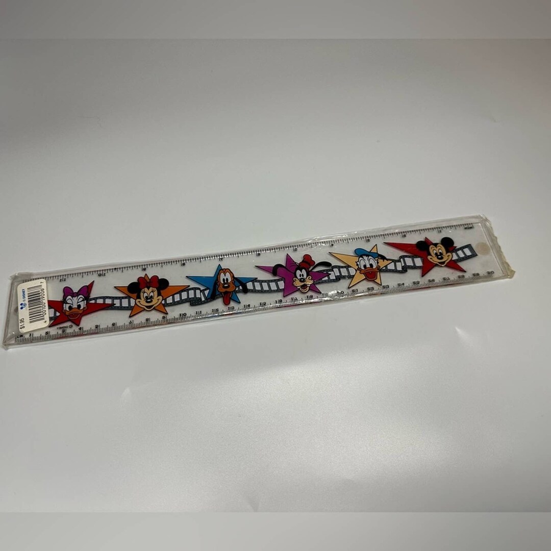 Vintage Disney World Souvenir Ruler Mickey Minnie Donald Daisy Pluto ...