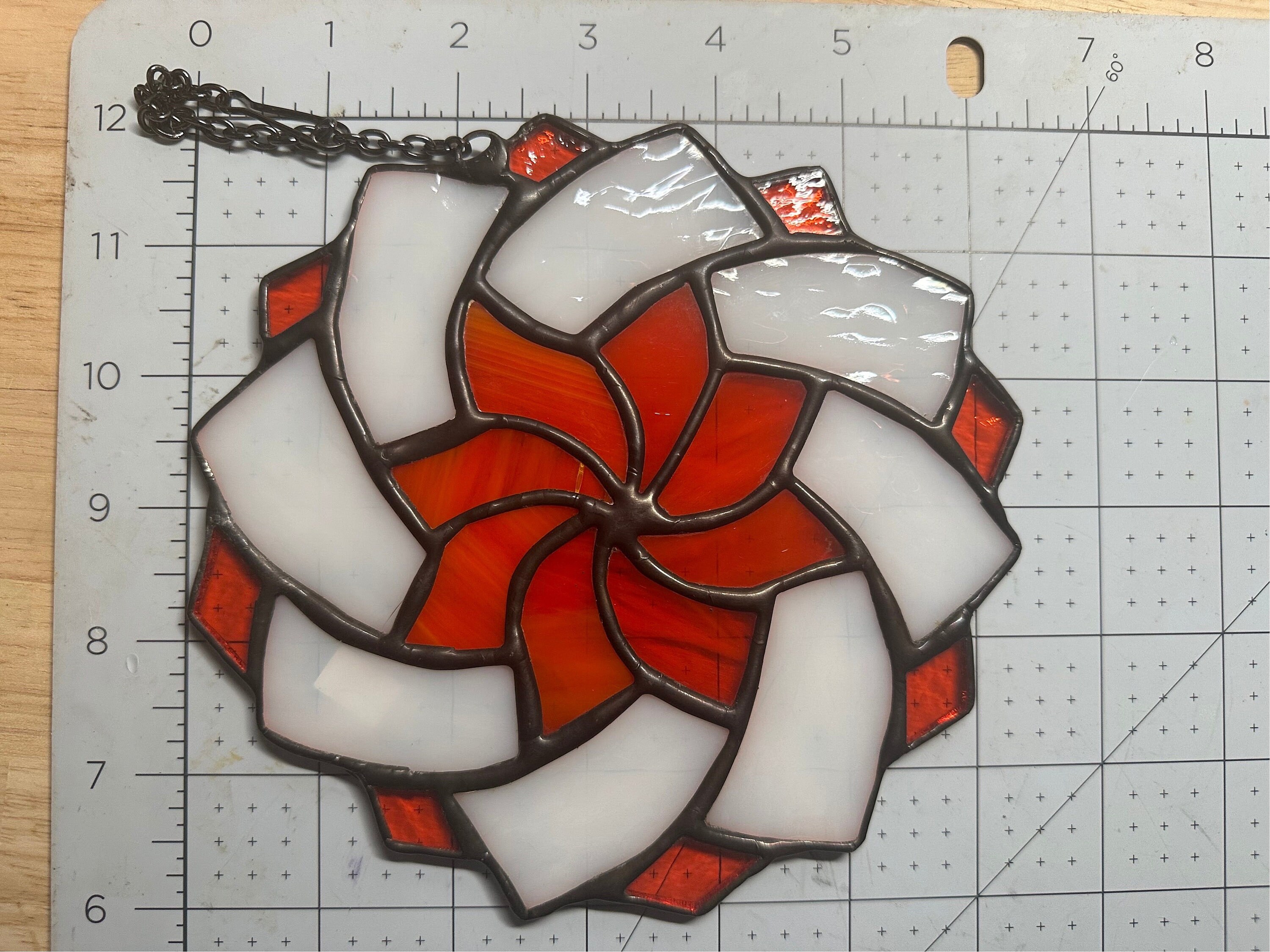 Red Stained Glass Mandala - Etsy