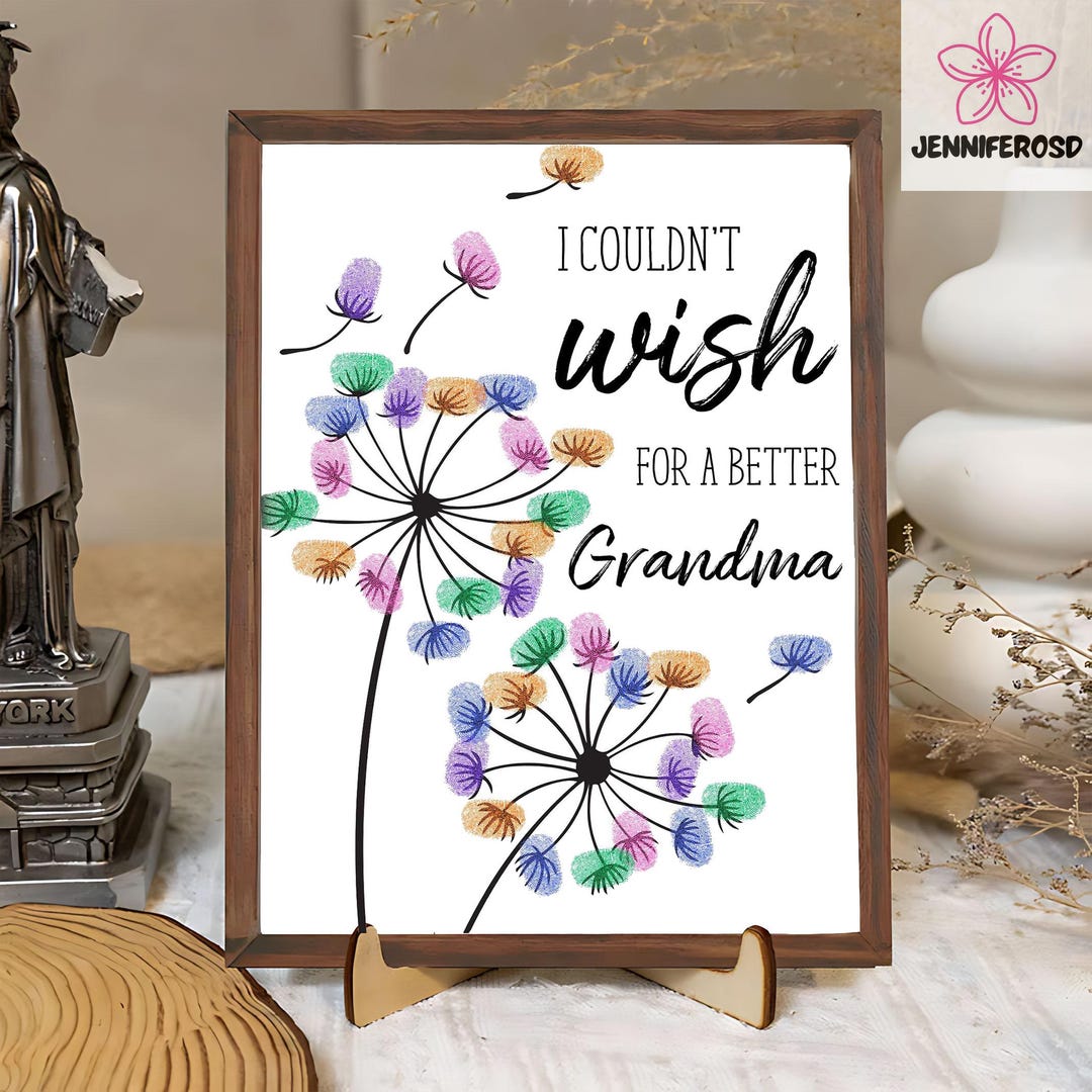 Grandma Handprint Fingerprint Craft Sign, Baby Handprint Arts Craft ...