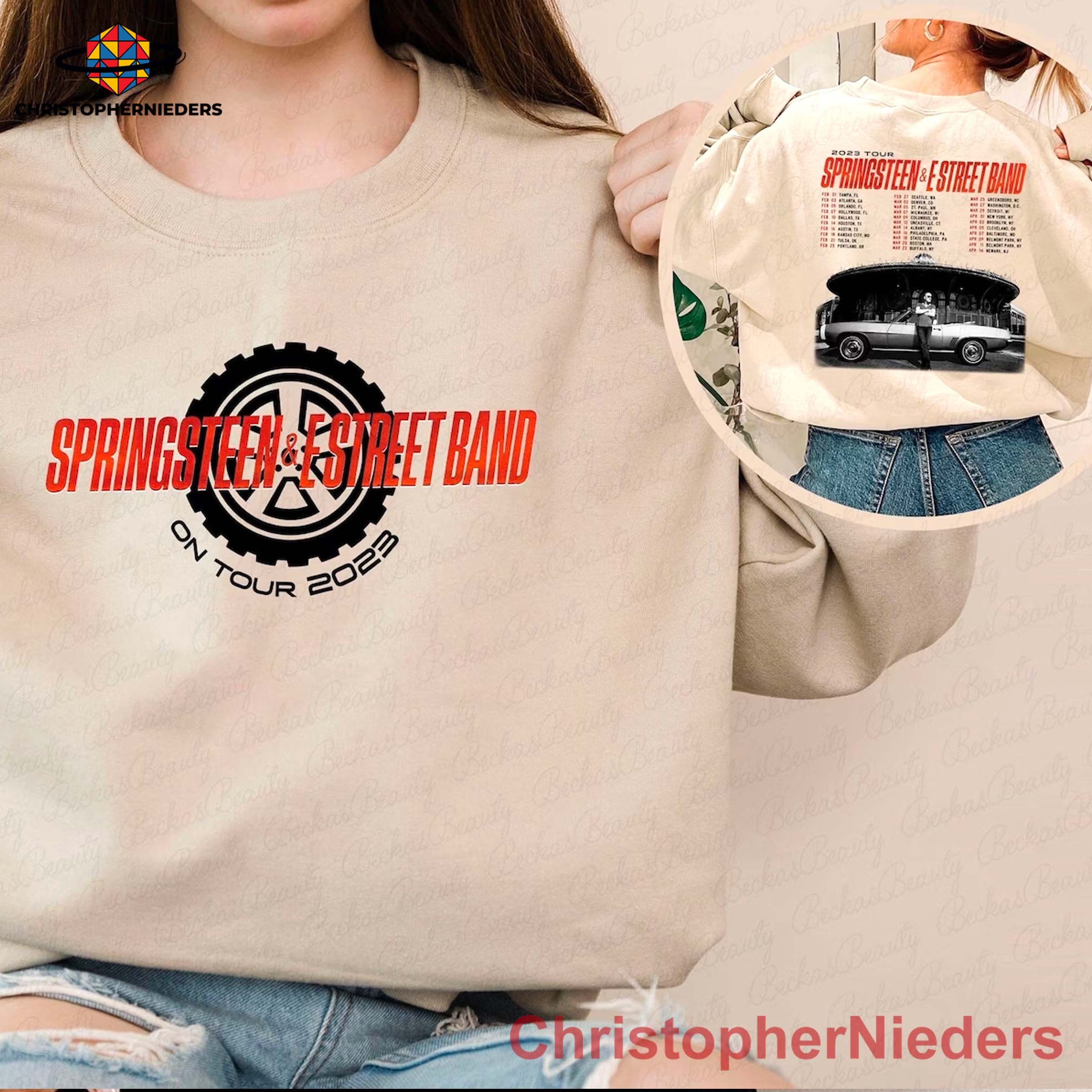 Bruce Springsteen Shirt, E Street Band, UK Rock Tour 2023 Retro Vintage ...