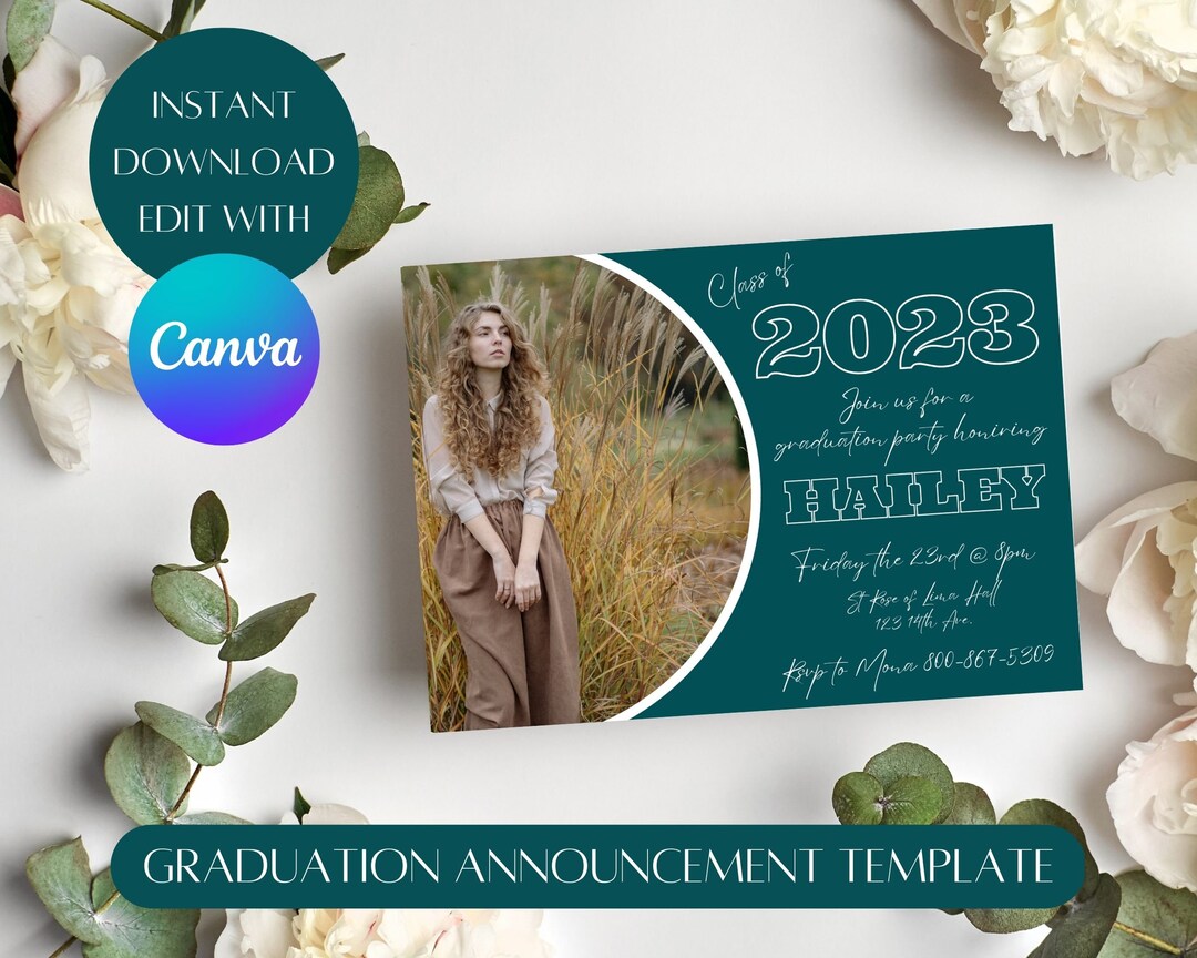Graduation Invitation, Invitation Template, Instant Download ...