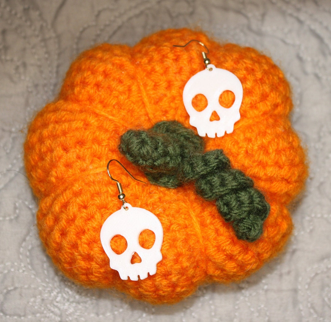 3D Printed Handprint Skull Earrings - Etsy