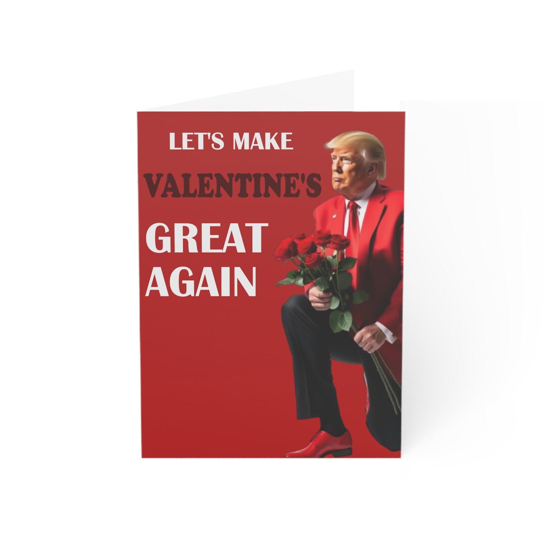 President Donald Trump Valentine Gift Card Funny Valentine Trump Gift ...