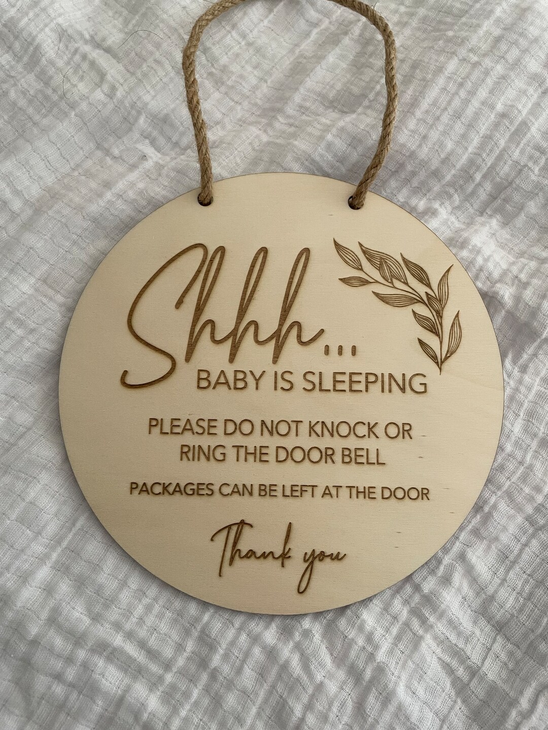 Wooden Baby Sleeping Door Sign - Etsy