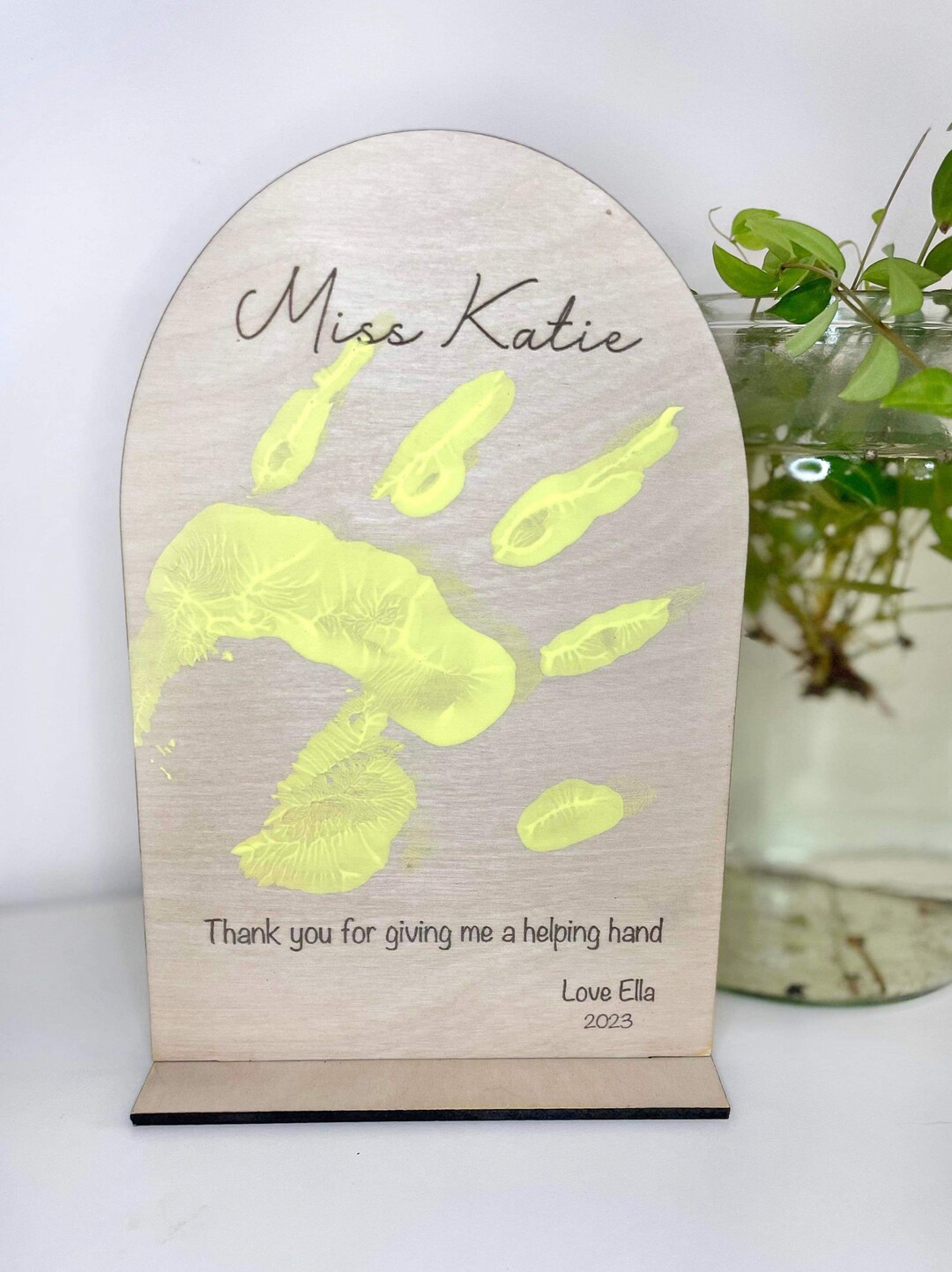 Personalised Hand Plaque Teacher Gift - Etsy