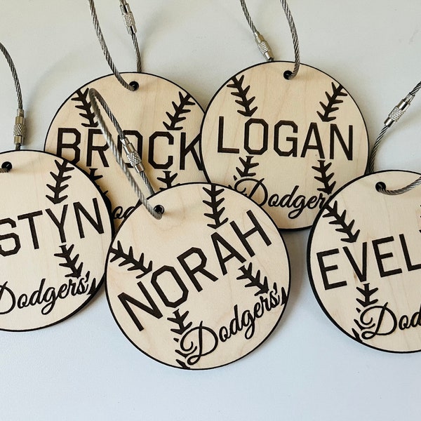 Baseball Name Tags - Etsy