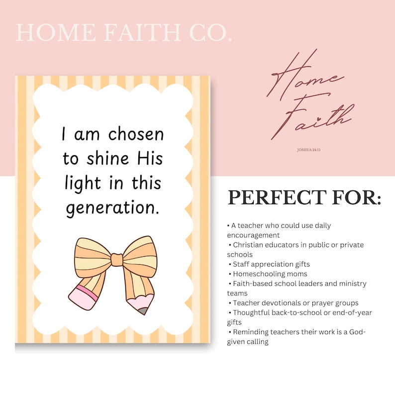 Christian Teacher Affirmation Cards Printable Encouragement Gift for ...