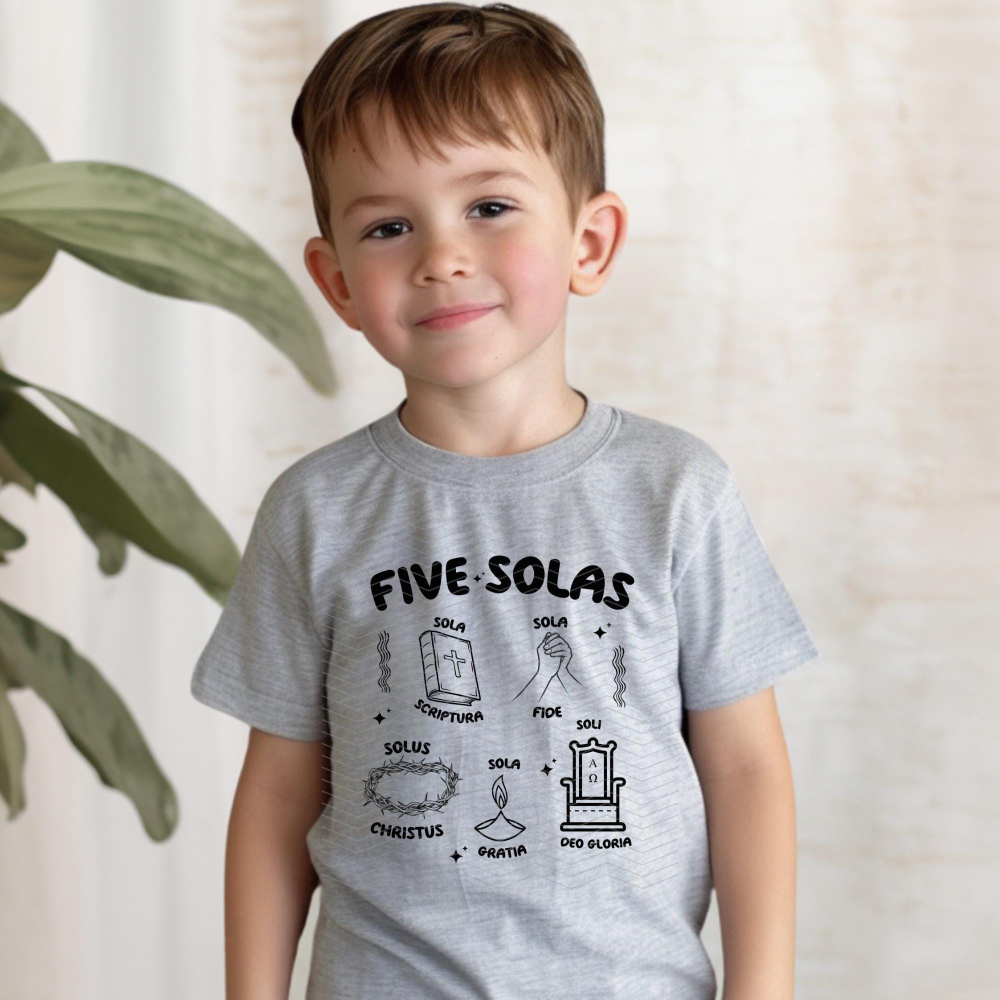 Five Solas Kids Shirt Reformation Day Christian Shirt Sola Scriptura ...
