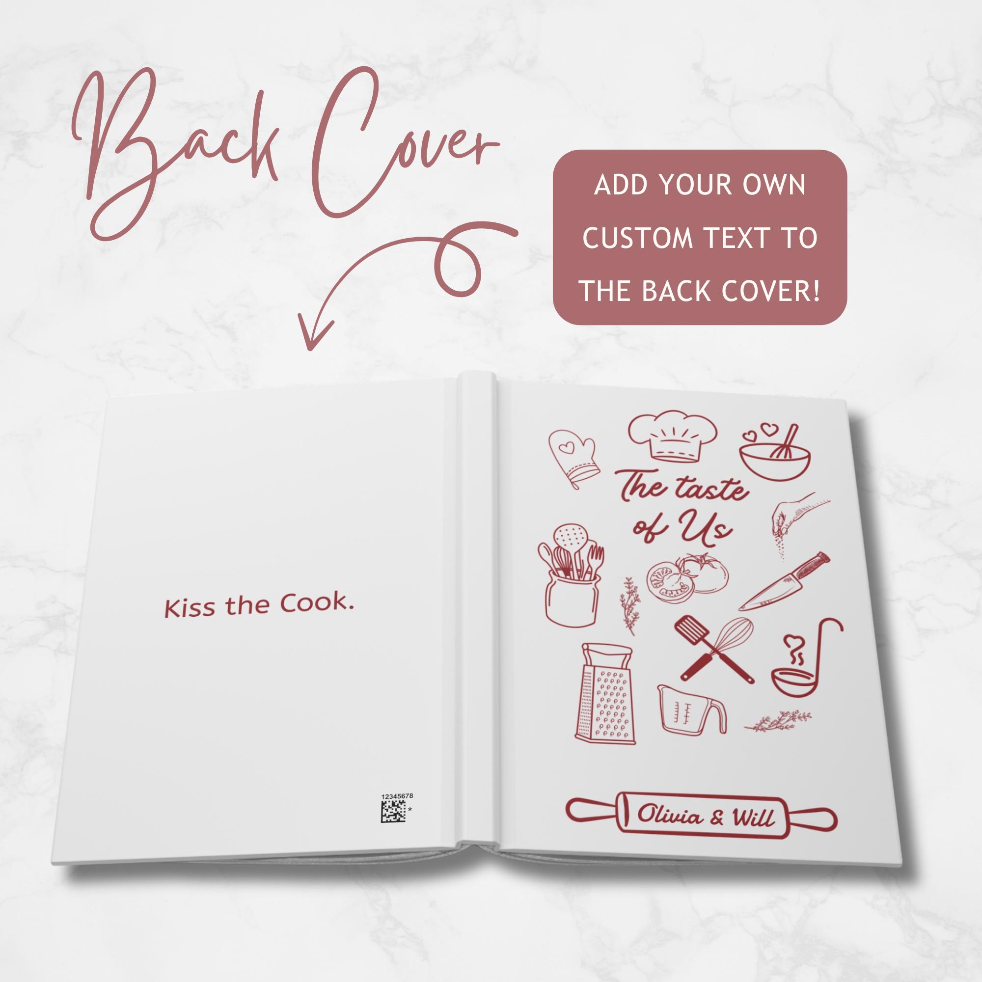 Personalized Name Recipe Book Custom Couple Gift Cooking Journal Blank ...