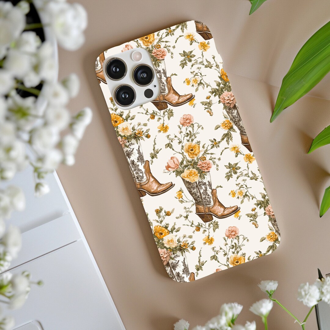 Western Floral Phone Case Boho Cowgirl Country Vintage Matte Glossy ...