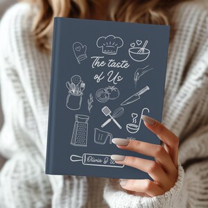 Personalized Name Recipe Book Custom Couple Gift Cooking Journal Blank ...