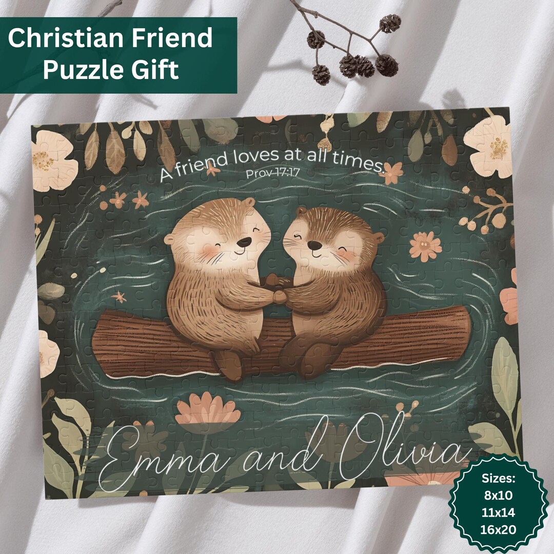 Long Distance Best Friend Christian Gift Puzzle Otter Themed Keepsake ...