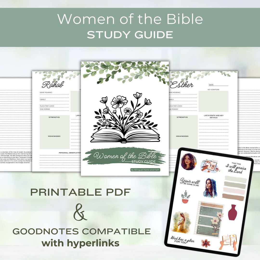 Printable Women of the Bible Study Journal Goodnote Digital Christian ...