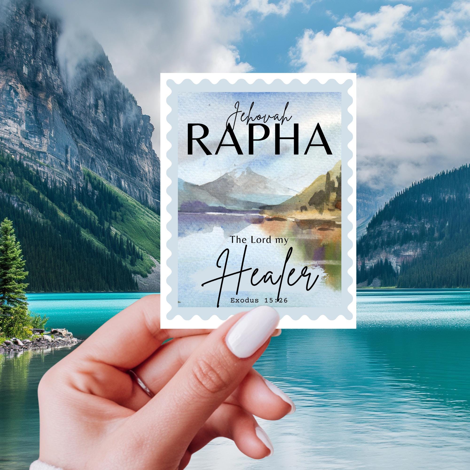 Names of God Stickers Bible Verse Journaling Sticker YHWH Watercolor ...