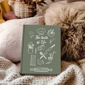 Personalized Name Recipe Book Custom Couple Gift Cooking Journal Blank ...